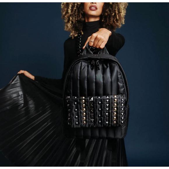 THINK ROYLN | Bags | New Think Royln The Lola Studded Backpack In Black ...